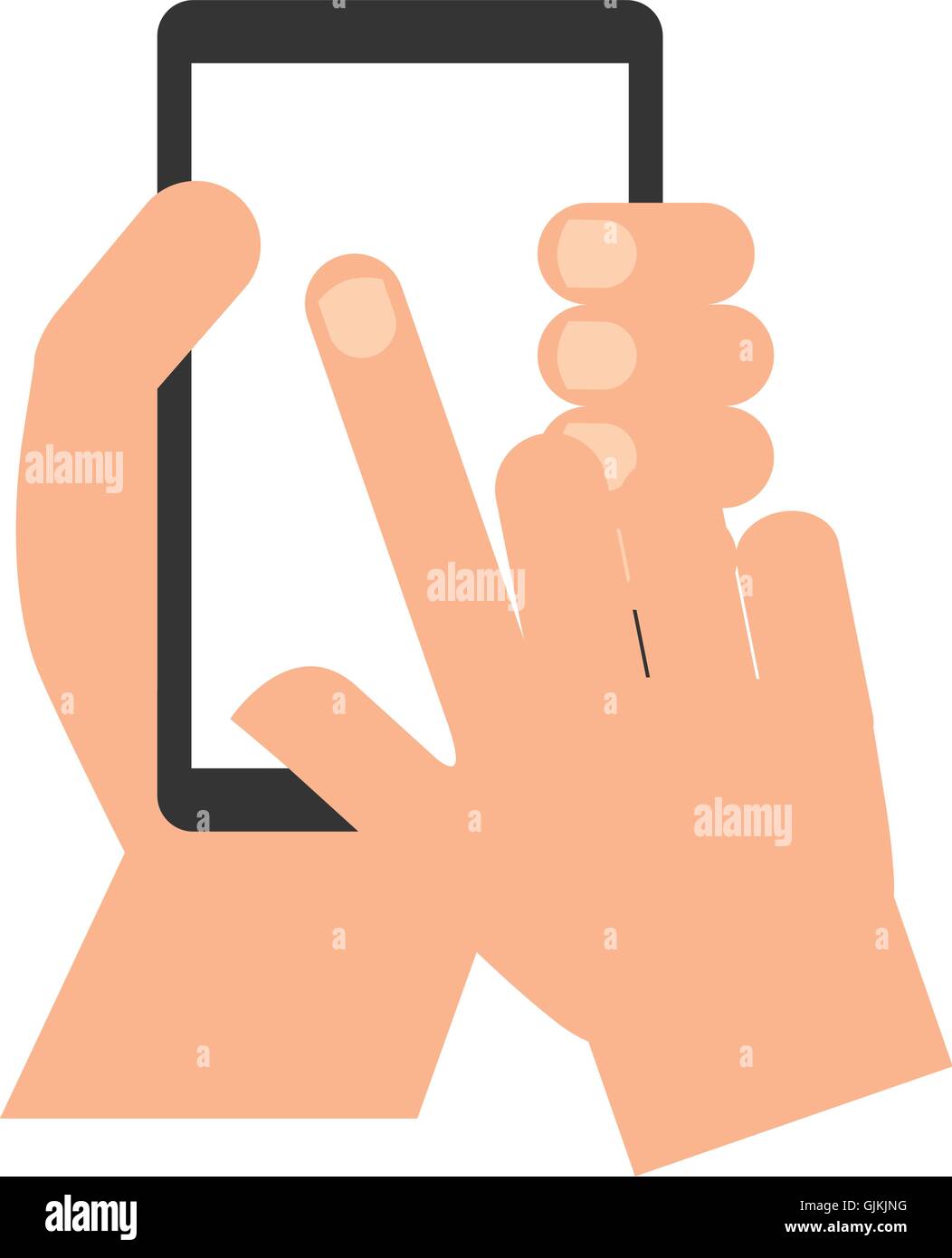 hands human user smartphone isolated icon Stock Vector Image & Art - Alamy