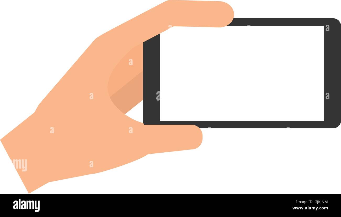 hands human user smartphone isolated icon Stock Vector Image & Art - Alamy