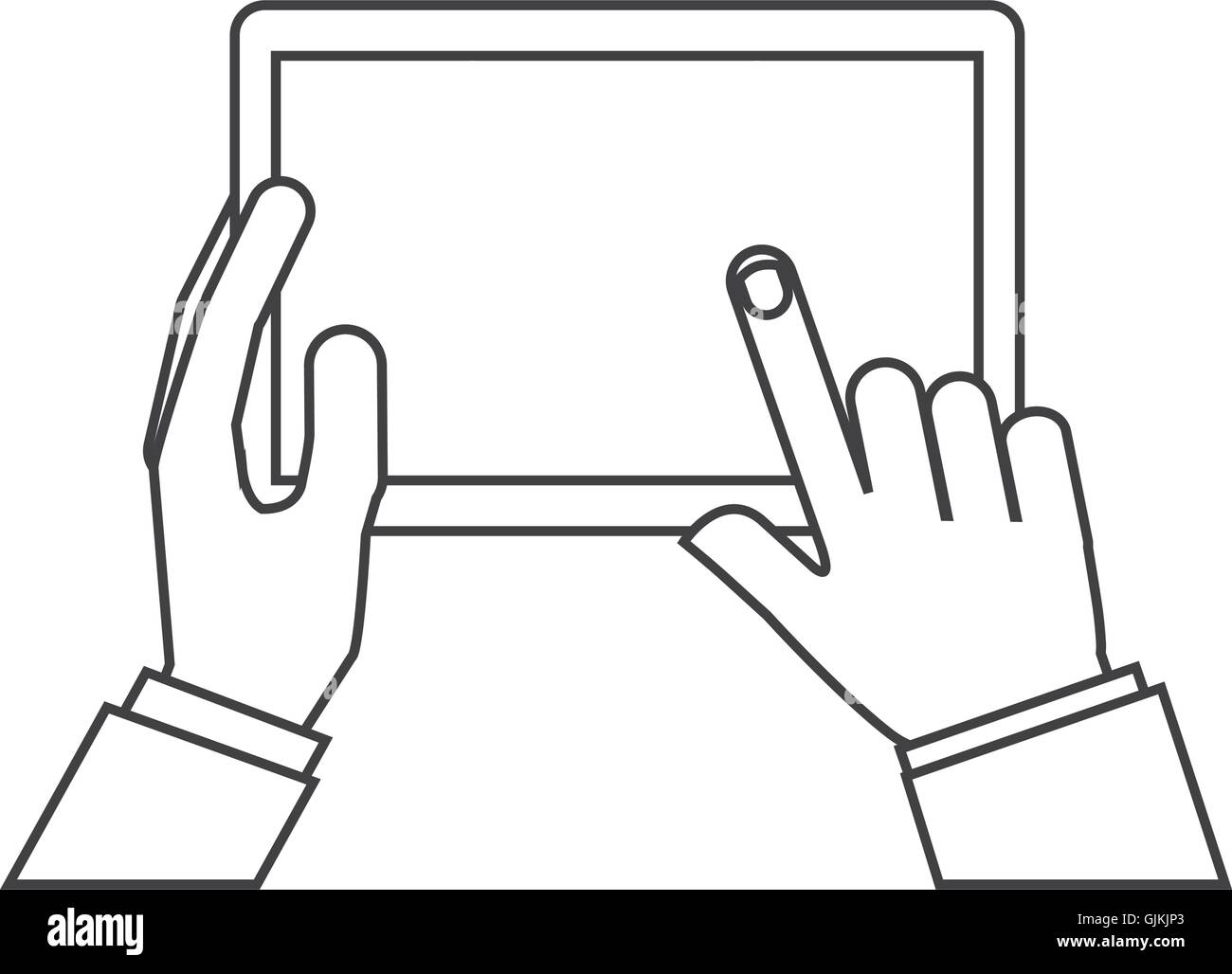 hands human user smartphone isolated icon Stock Vector Image & Art - Alamy