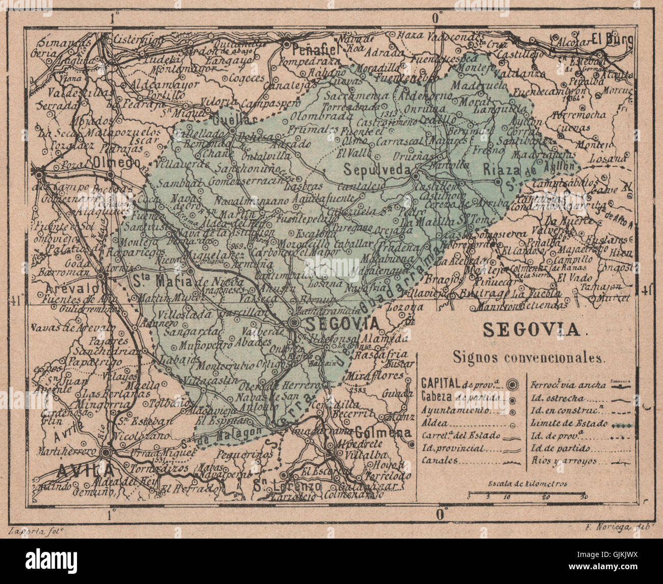 Mapa de segovia hi-res stock photography and images - Alamy