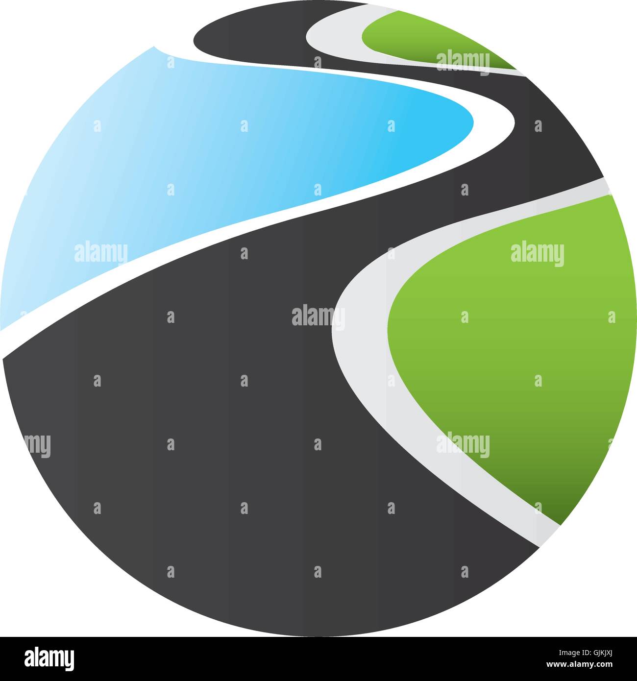 roadway landscape isolated icon Stock Vector Image & Art - Alamy