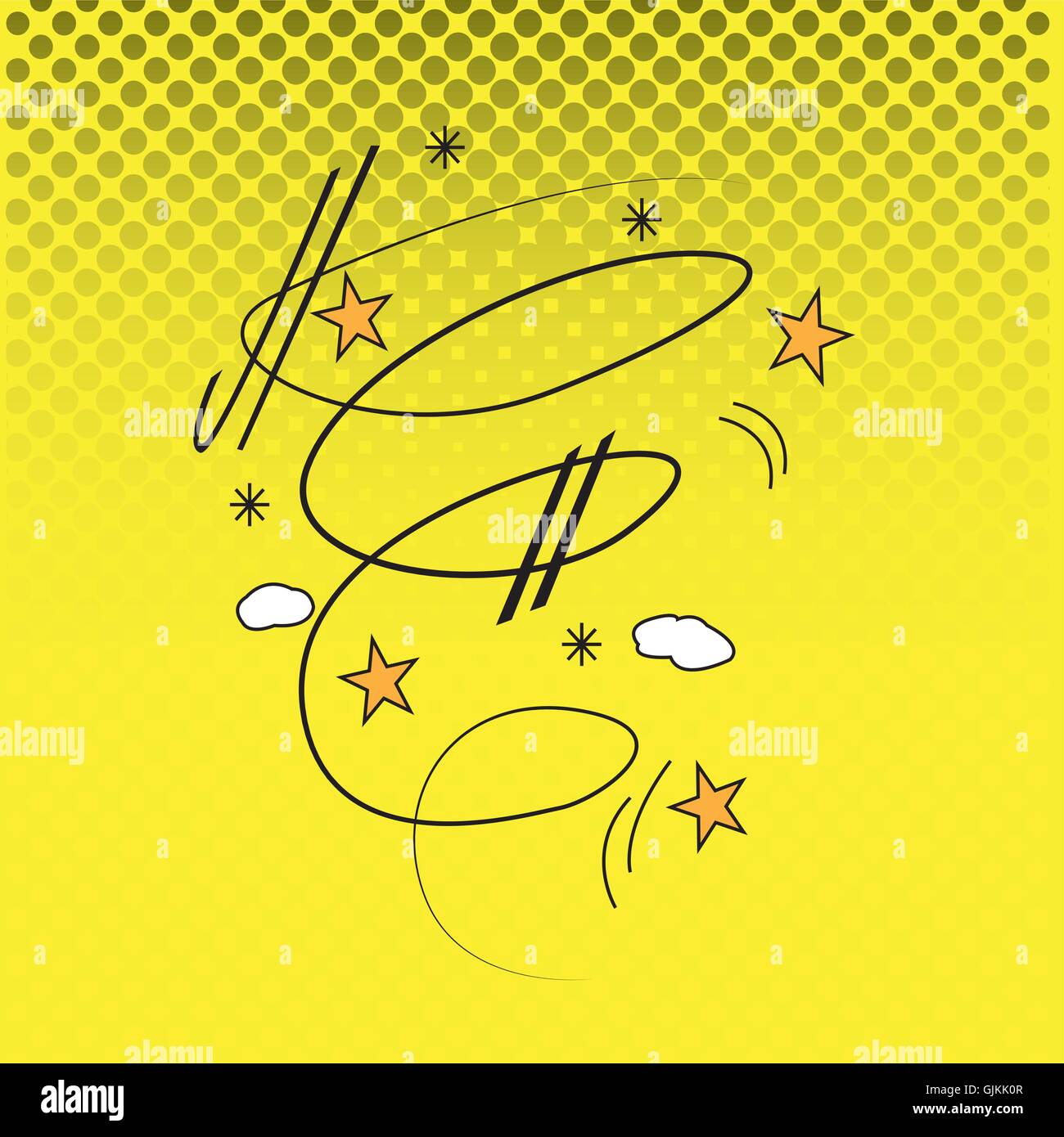 Isolated comic expression with stars, Vector illustration Stock Vector ...