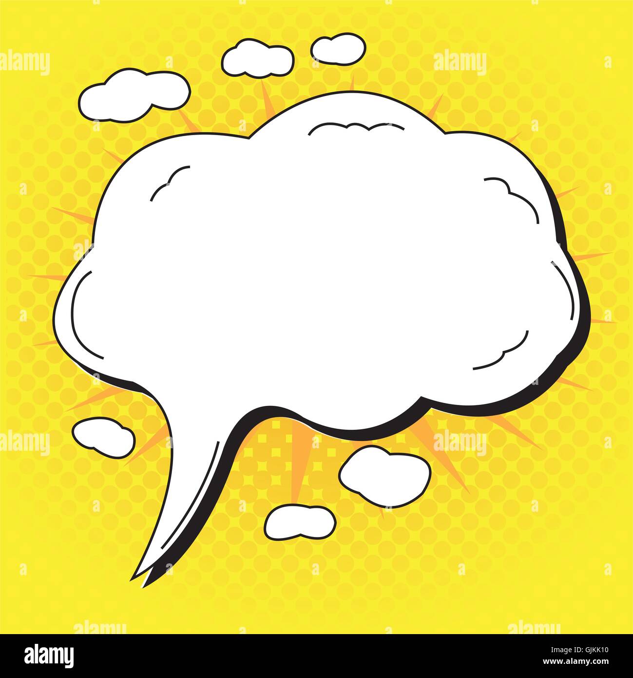 Isolated comic speech bubble, Vector illustration Stock Vector Image ...
