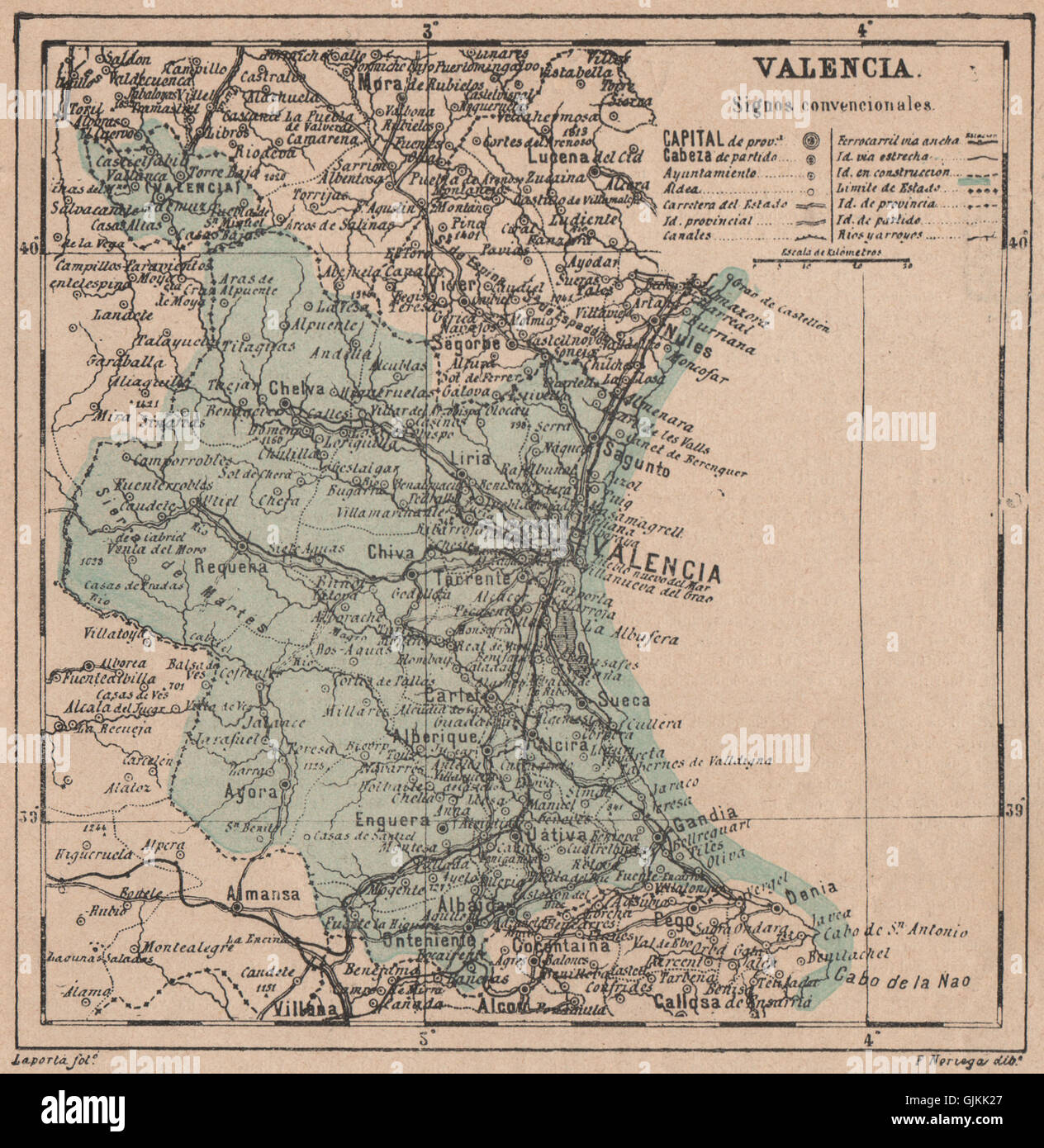 Mapa de comunidad valenciana hi-res stock photography and images - Alamy