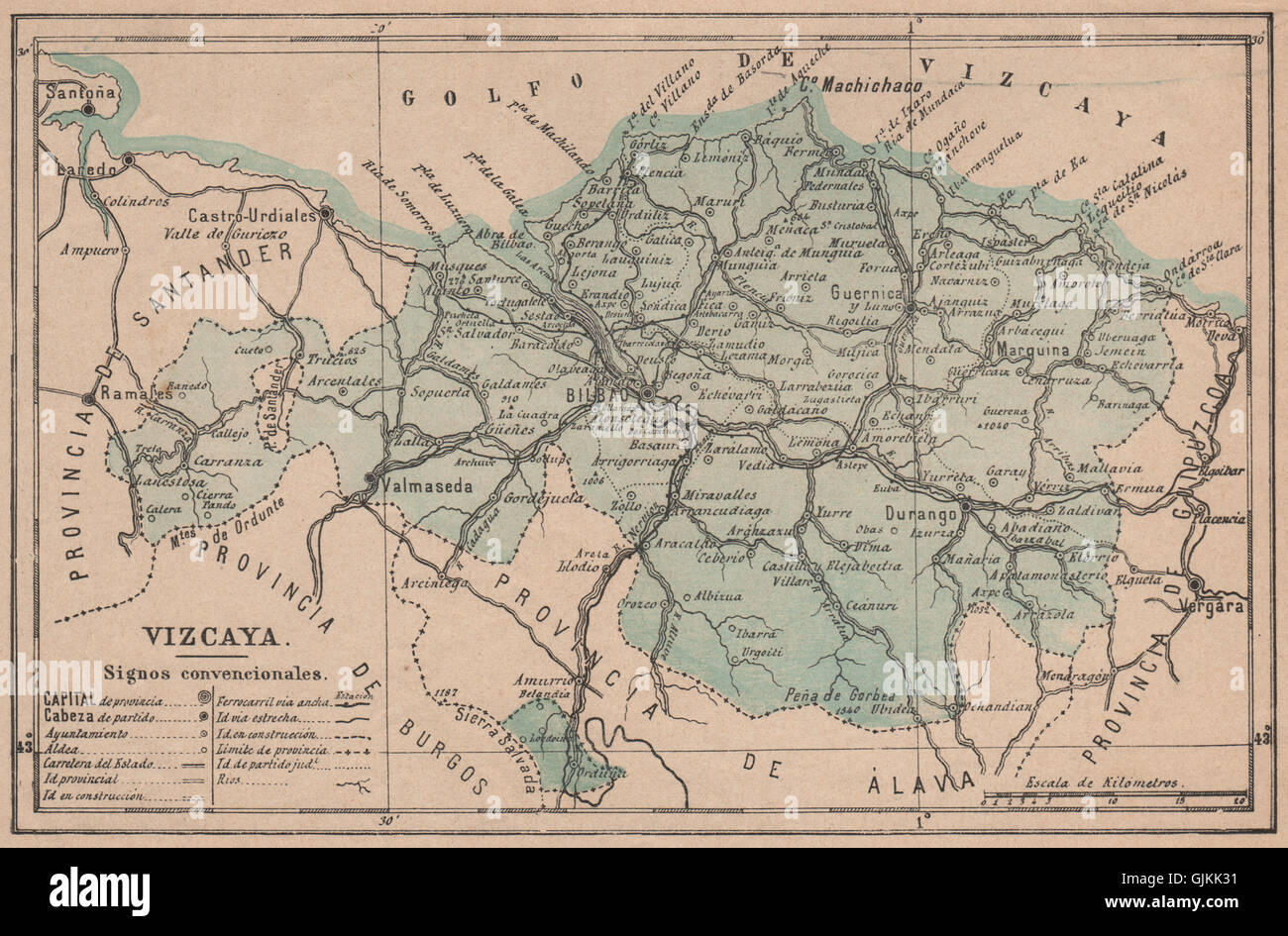 Bilbao map hi-res stock photography and images - Alamy