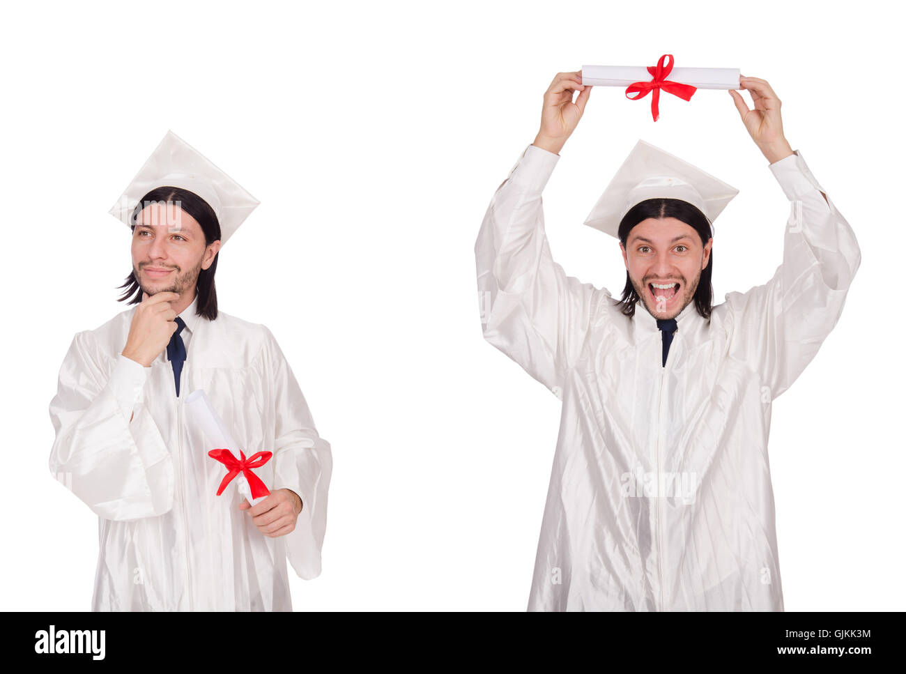 Young man ready for university graduation Stock Photo - Alamy