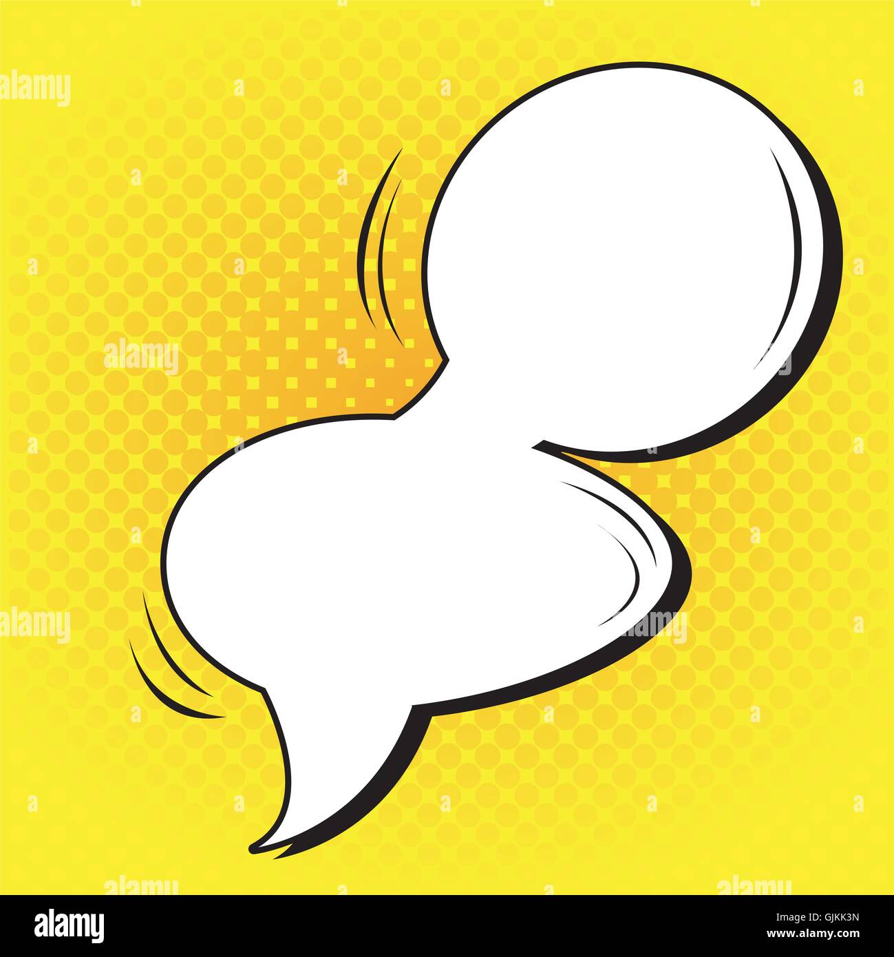 Isolated comic speech bubble, Vector illustration Stock Vector Image ...