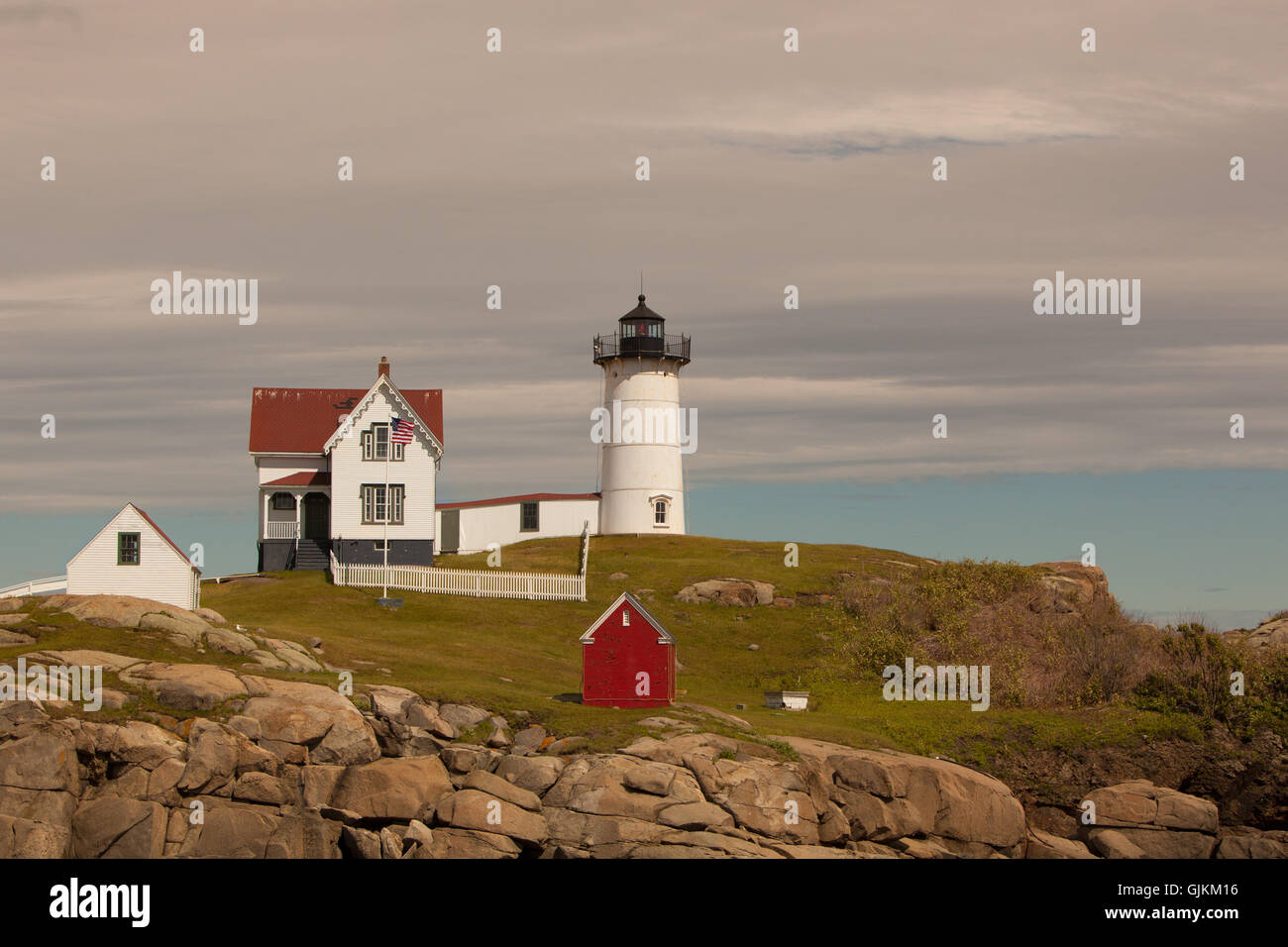 The Cape Neddick Lighthouse on Nubble Island, Maine Stock Photo - Alamy