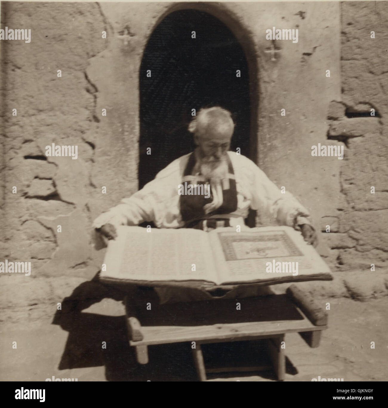 Assyrian priest with manuscript Stock Photo - Alamy