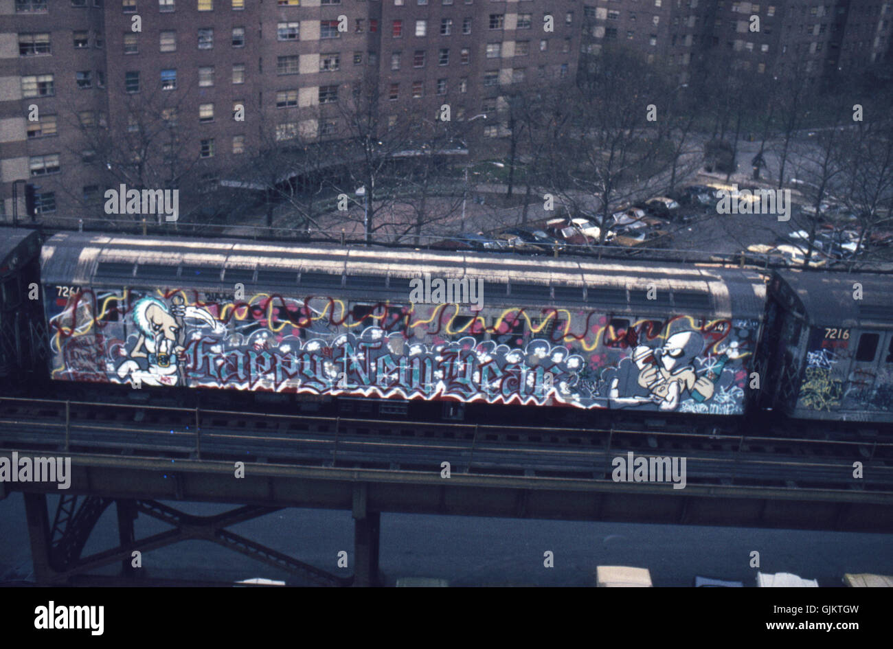 Subway car graffiti new york hi-res stock photography and images - Alamy