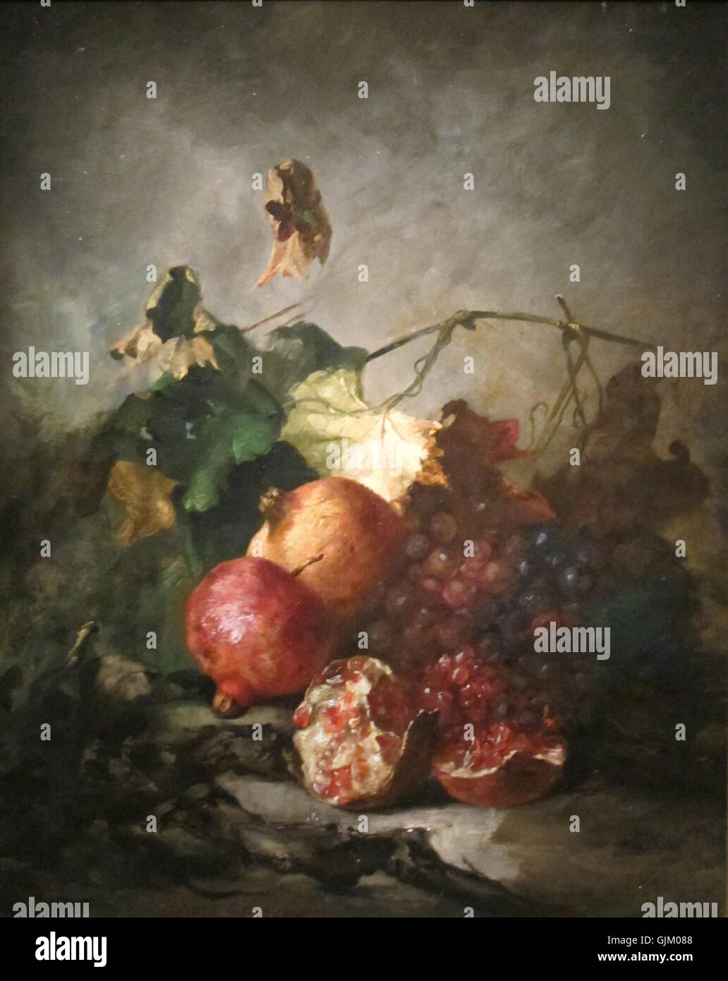 This still life painting, titled 'Fruit' by Mary Spencer, is housed at ...