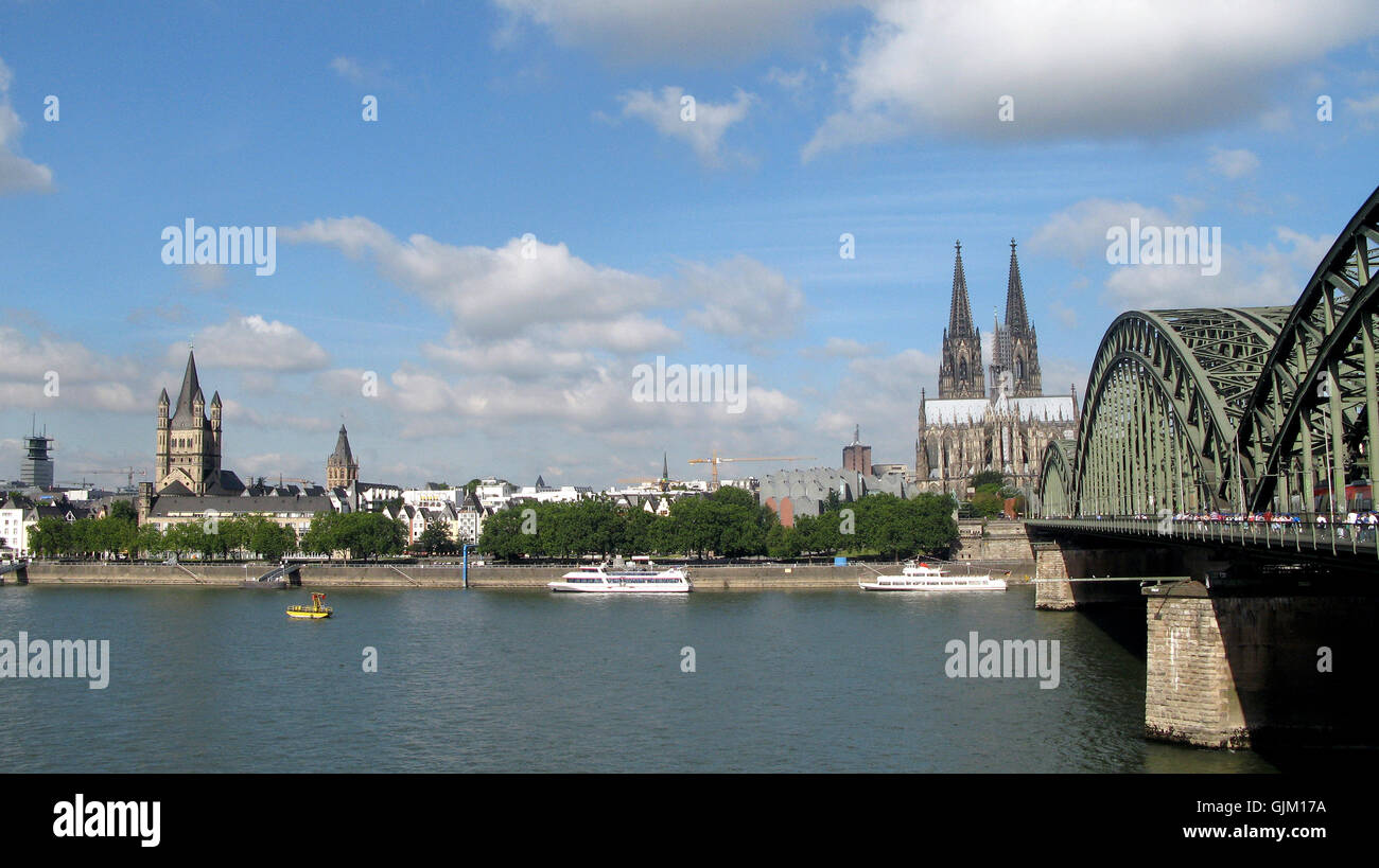 cologne railway bridge Stock Photo - Alamy