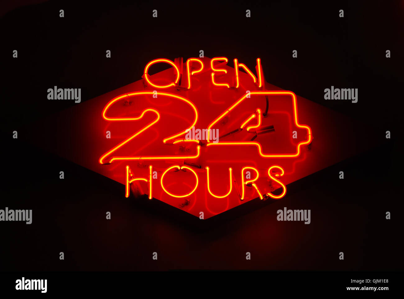 hours neon open Stock Photo - Alamy