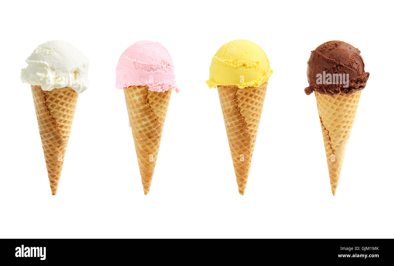 Vanilla scoops ice cream Cut Out Stock Images & Pictures - Alamy