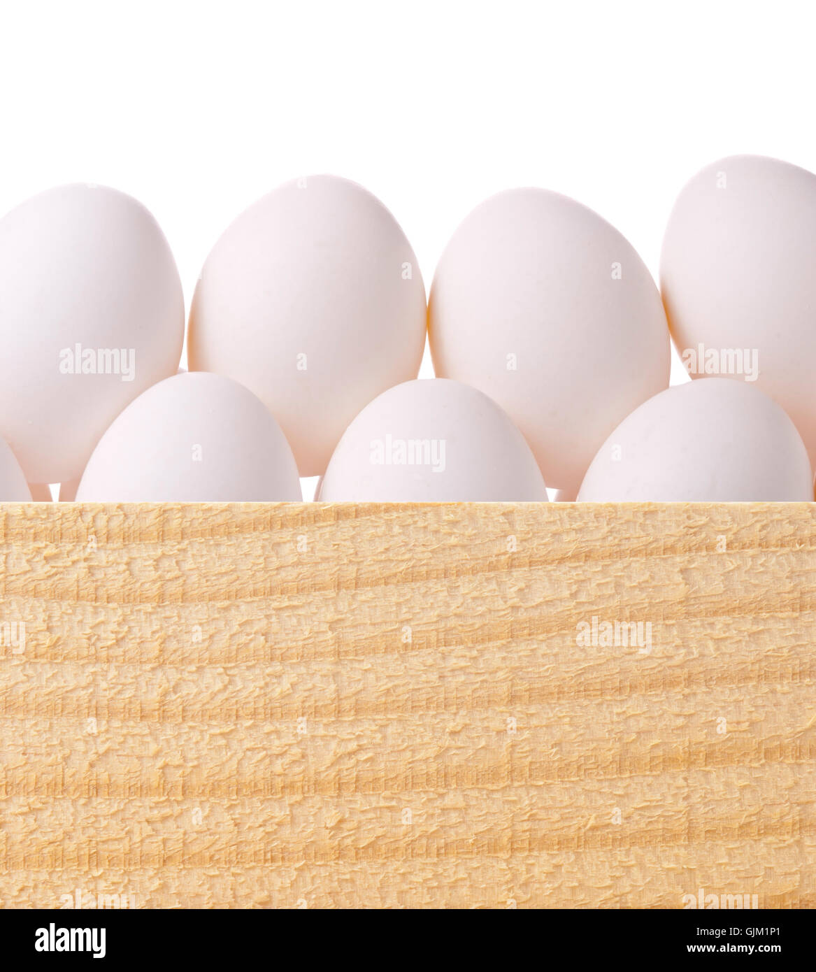 Group eggs in wooden package Stock Photo - Alamy