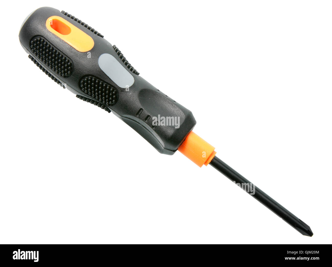 Single orange-black screwdriver Stock Photo - Alamy