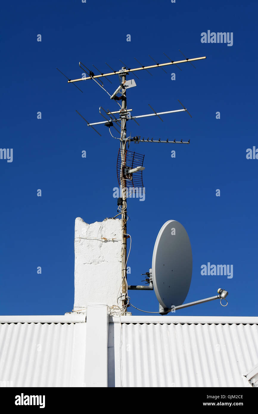 blue antenna radio Stock Photo - Alamy