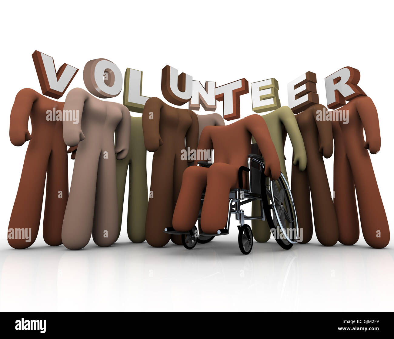 Volunteers - Diverse People Volunteer Time for Worthy Causes Stock ...