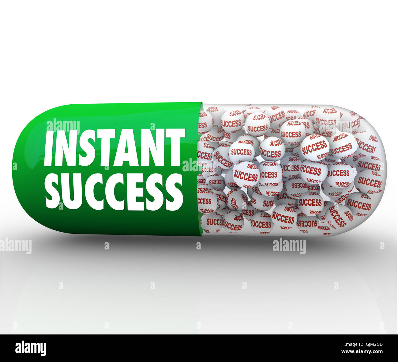 Instant Success - Capsule Pill Promisess Successful Life Stock Photo ...