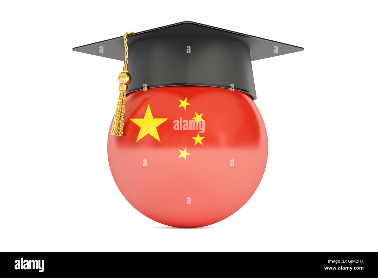 education and study in China concept, 3D rendering isolated on white ...