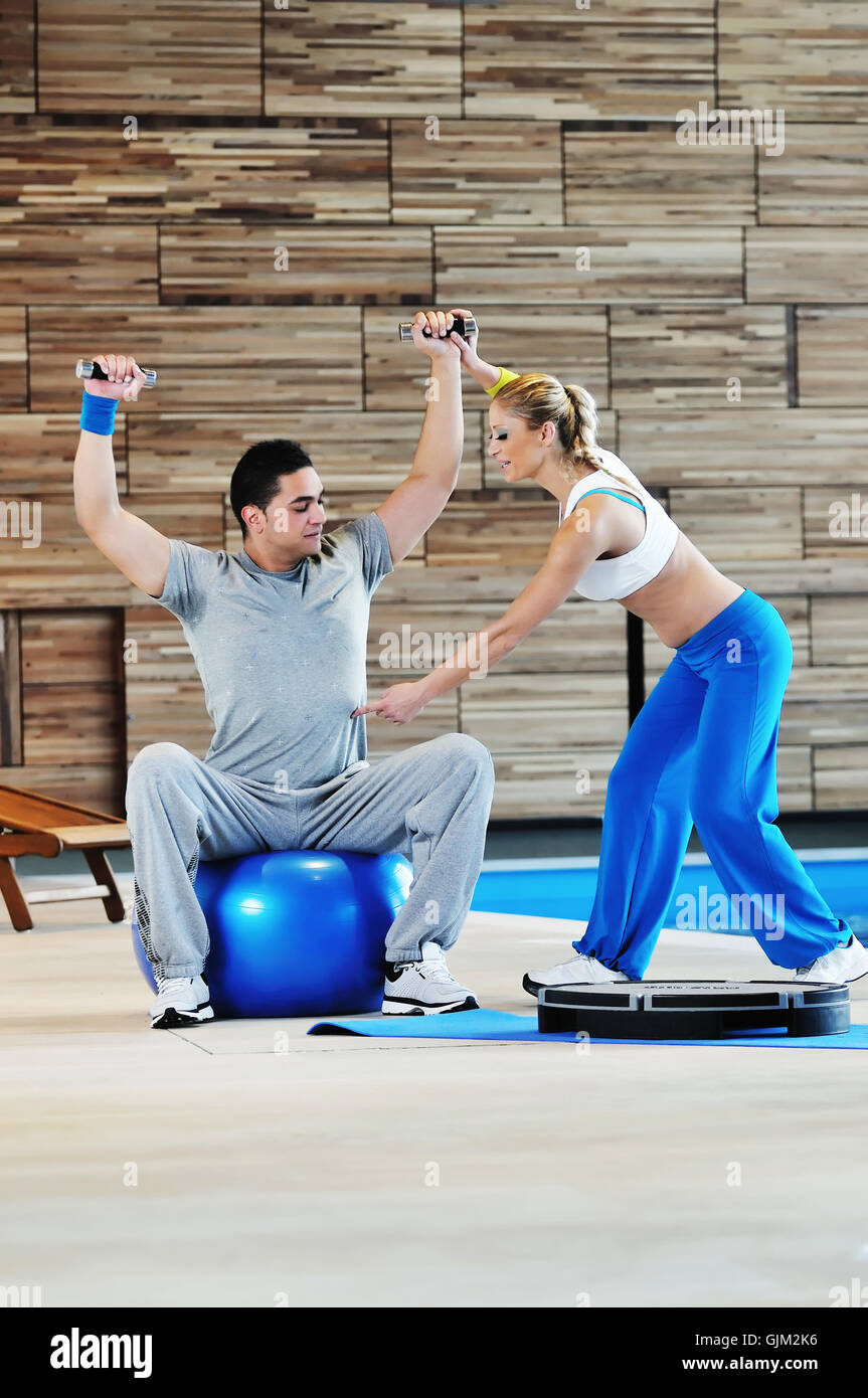 fitness personal trainer Stock Photo - Alamy