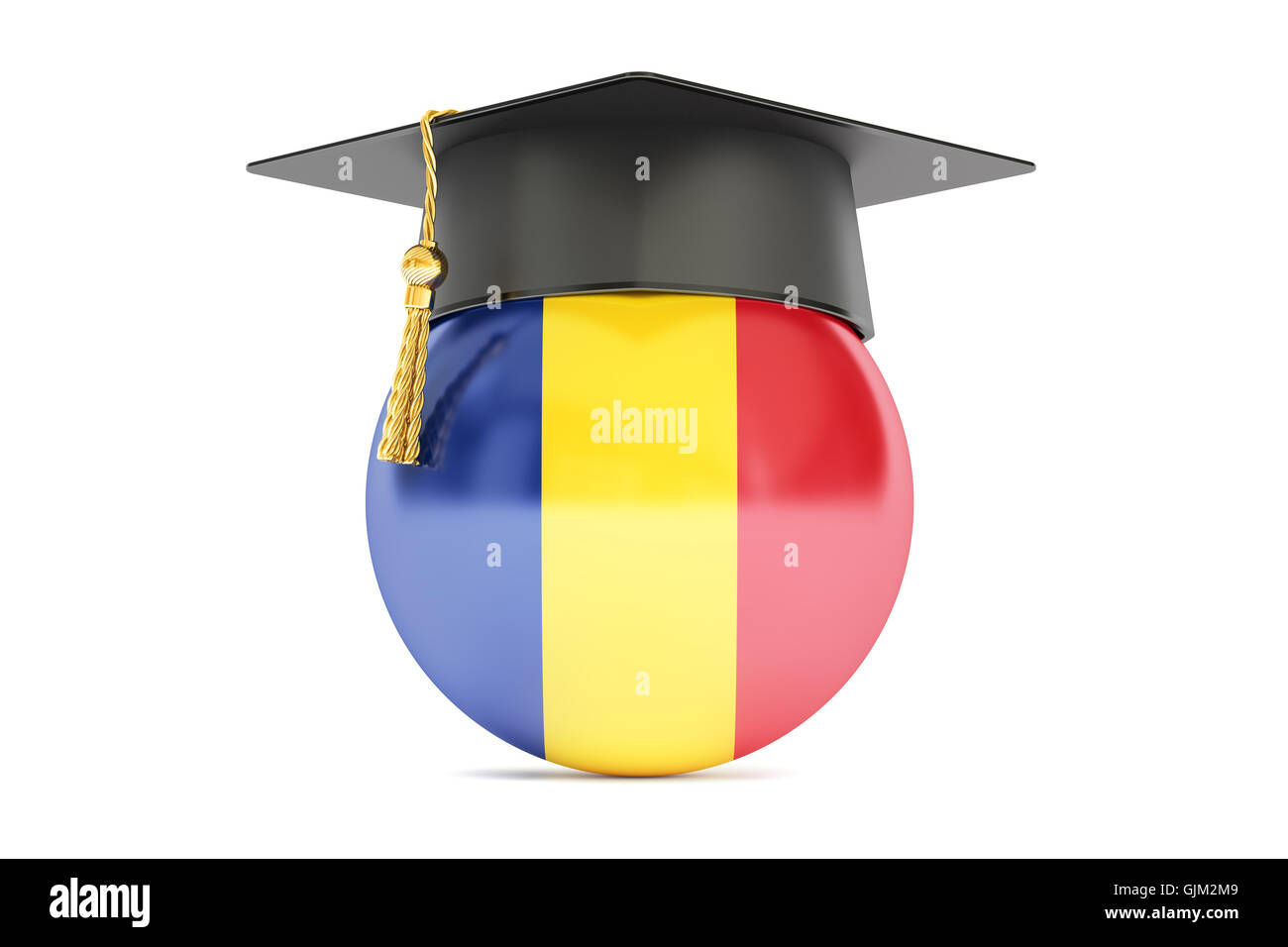 education and study in Romania concept, 3D rendering isolated on white ...
