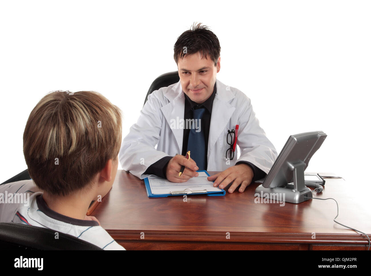 Paediatrician doctor with child Stock Photo - Alamy