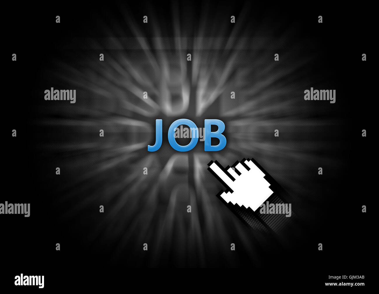 graphic illustration job hunting Stock Photo - Alamy
