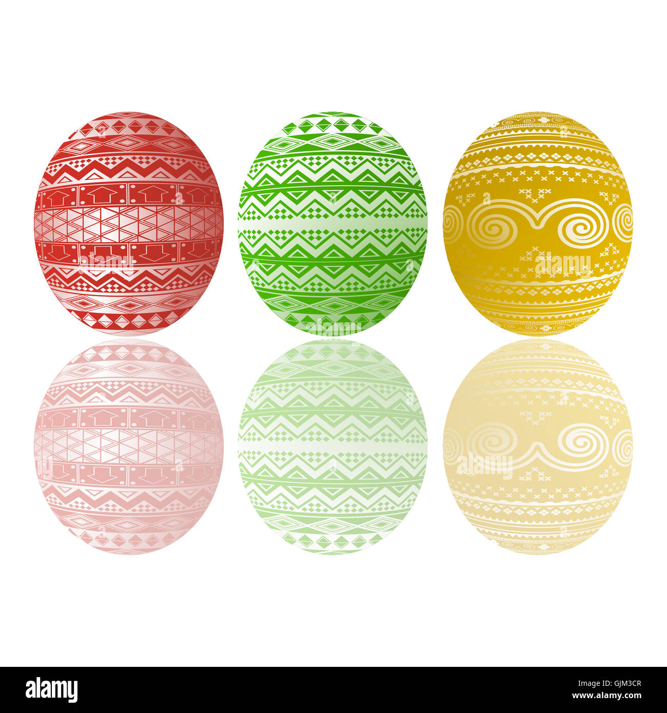 Three Easter eggs Stock Photo - Alamy