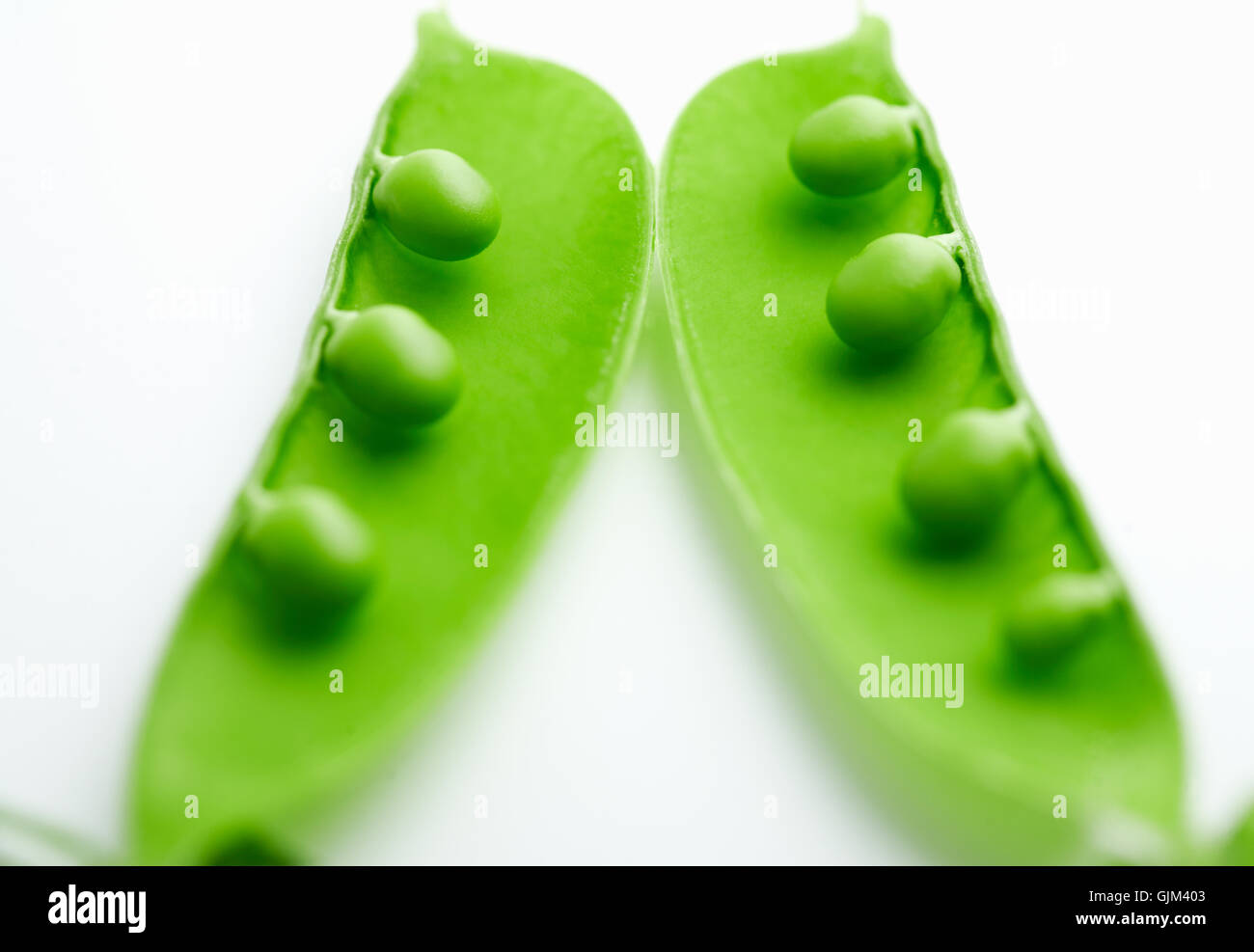 Open Pea Pod Stock Photo - Alamy