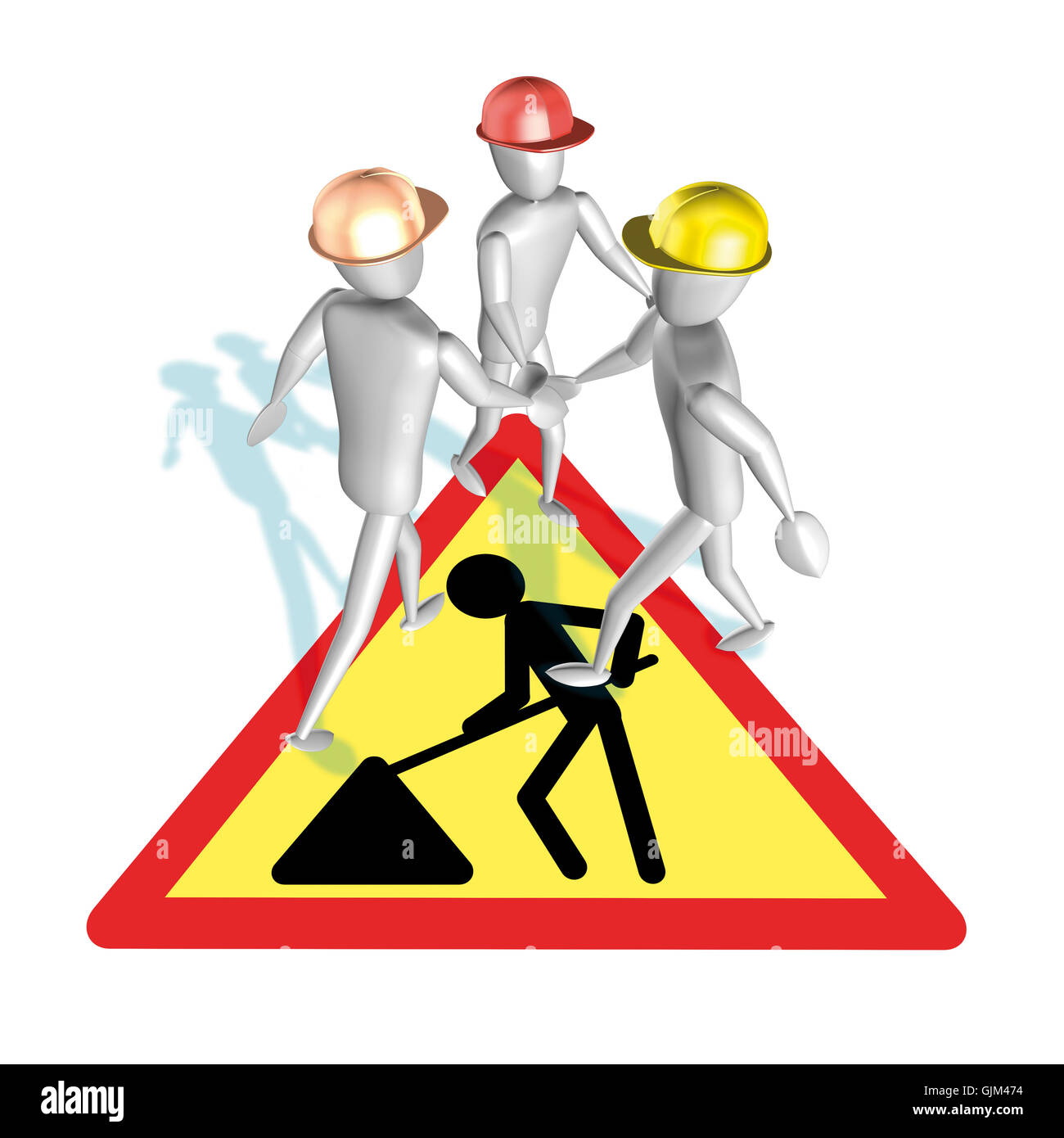 Worker sign Cut Out Stock Images & Pictures - Alamy