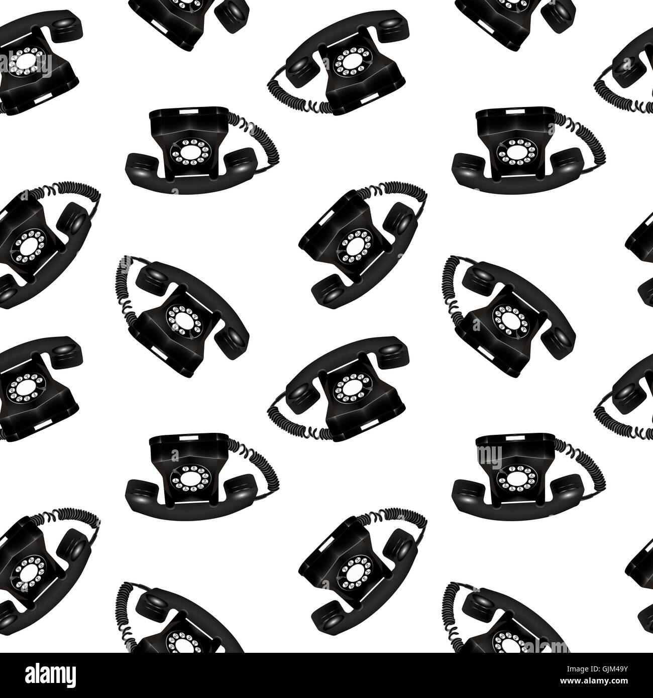 telephone retro seamless pattern Stock Photo - Alamy