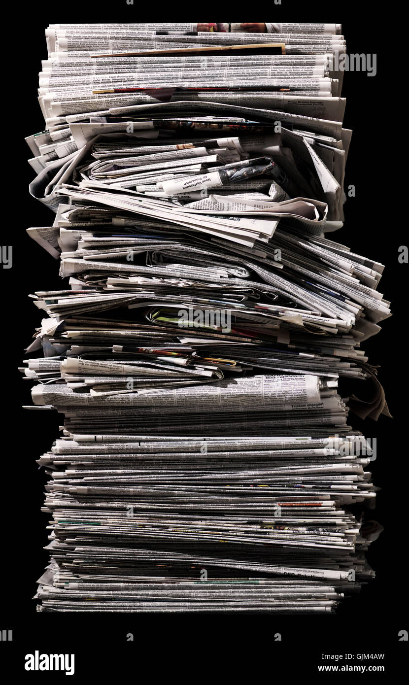 Black newspaper hi-res stock photography and images - Alamy