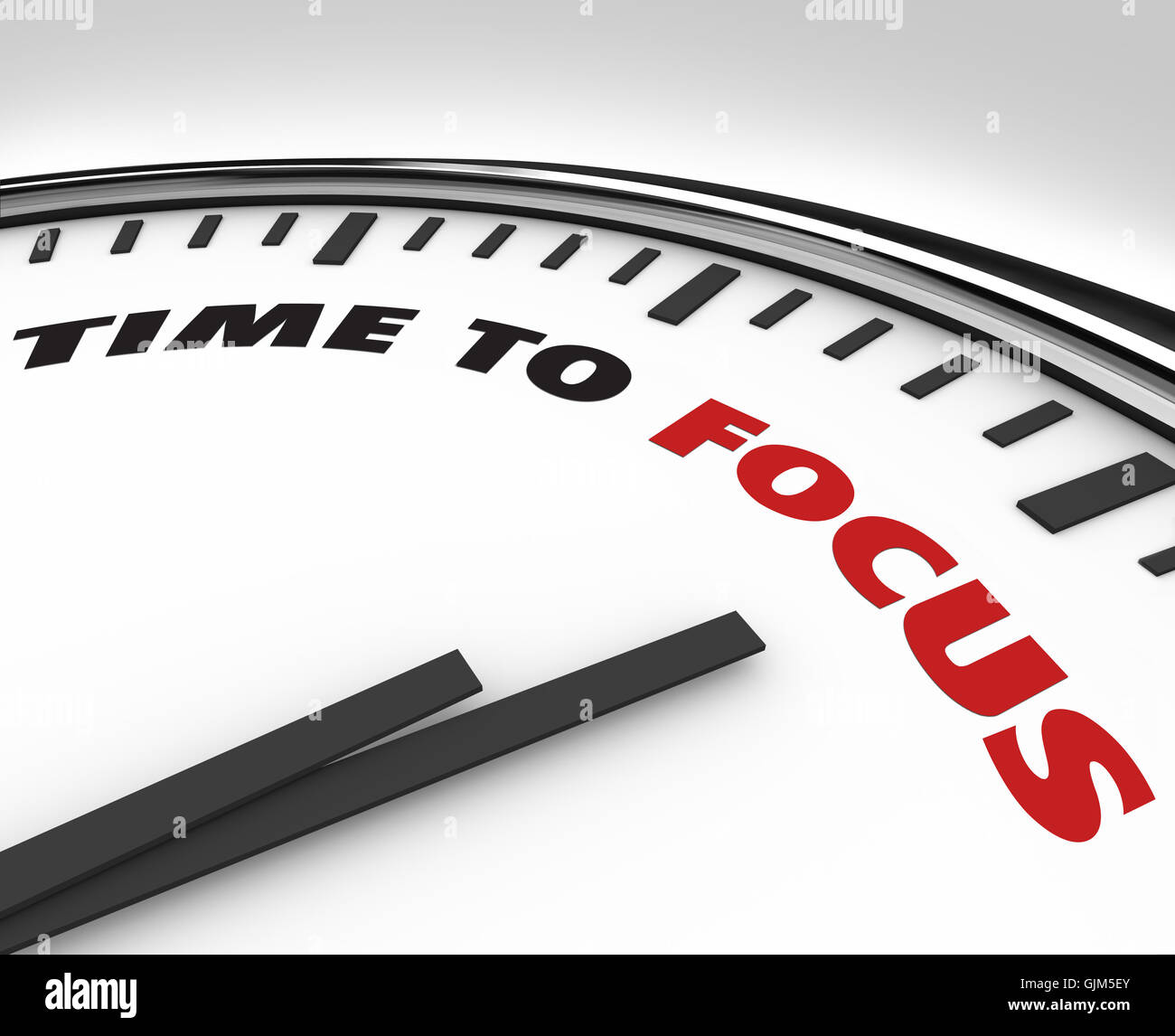 Time to Focus - Clock of Concentration Stock Photo - Alamy