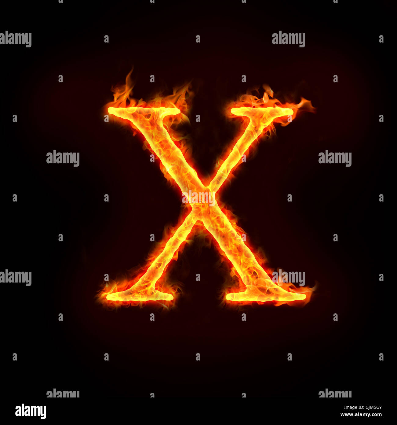 fire alphabets, X Stock Photo - Alamy