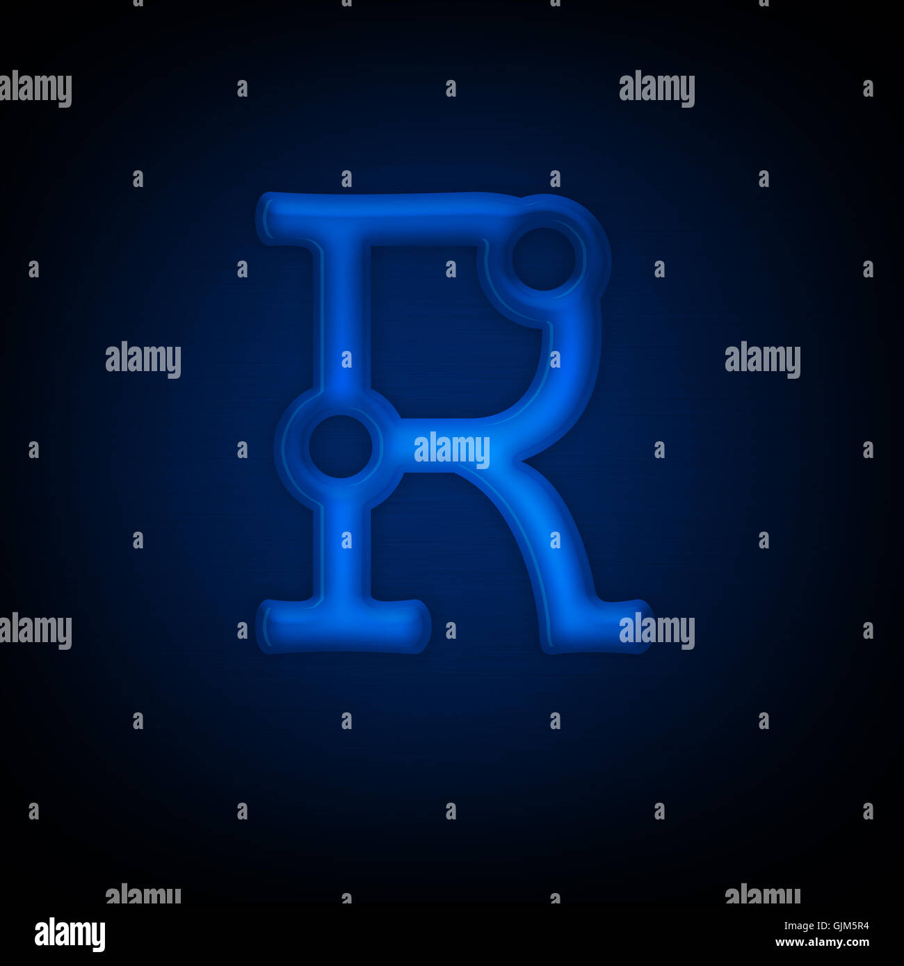 Neon Letter R Stock Photo - Alamy