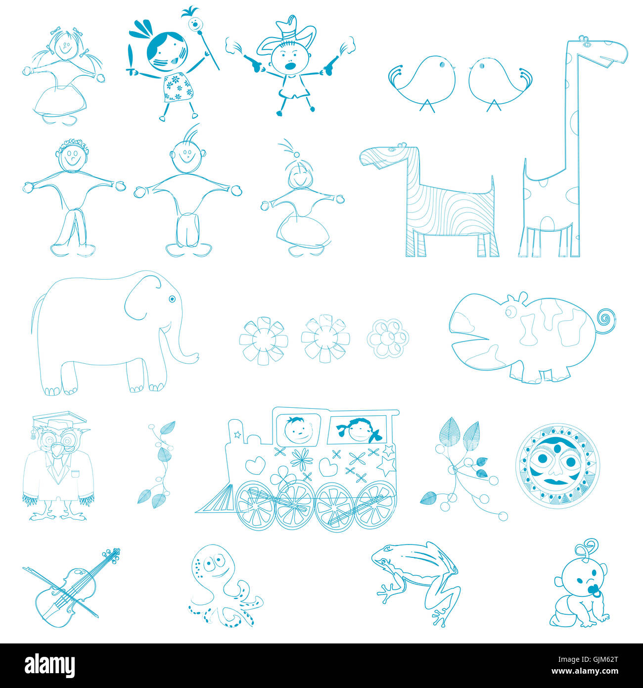 Family train set Cut Out Stock Images & Pictures - Alamy