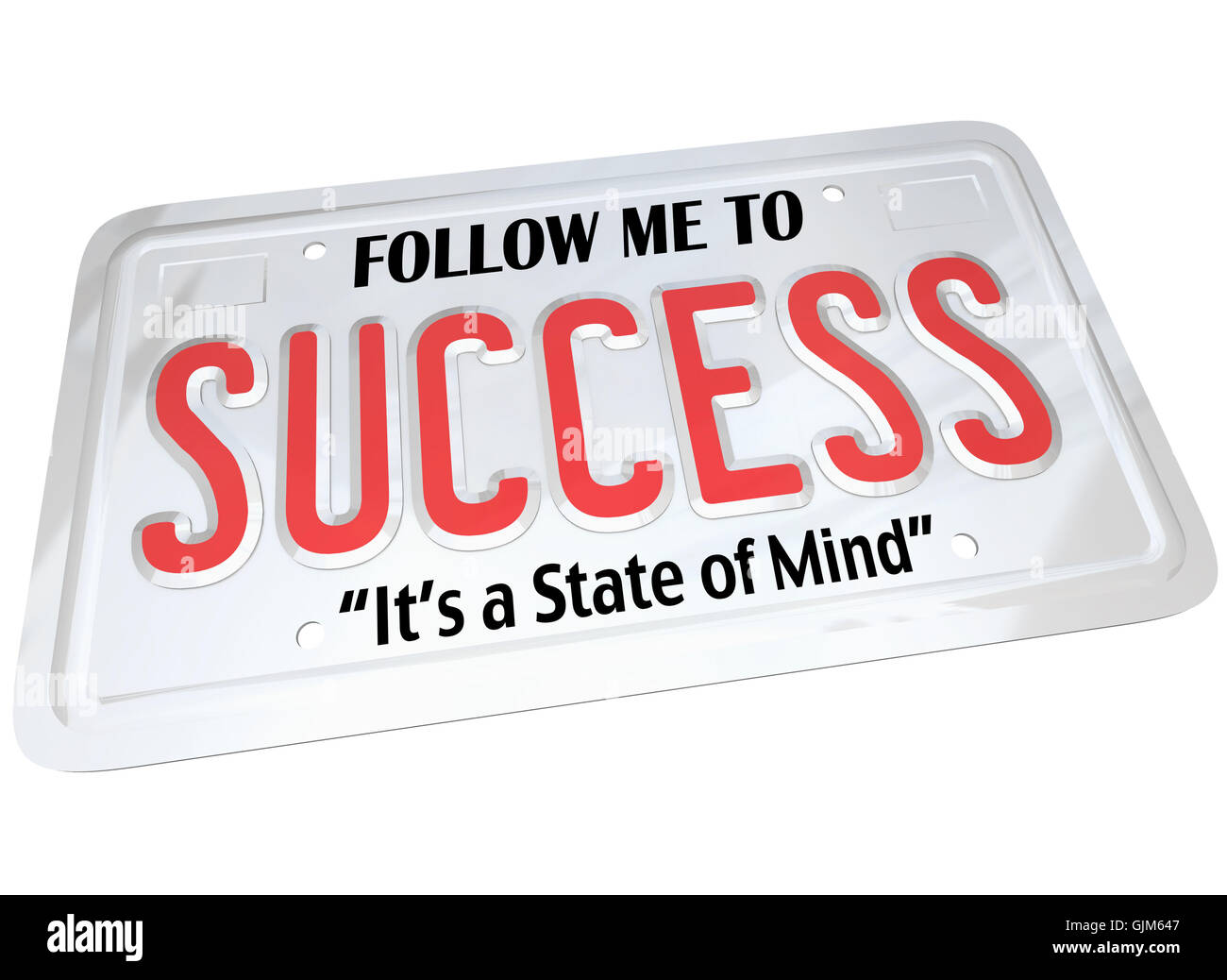 Success Word on License Plate Follow to Successful Future Stock Photo ...
