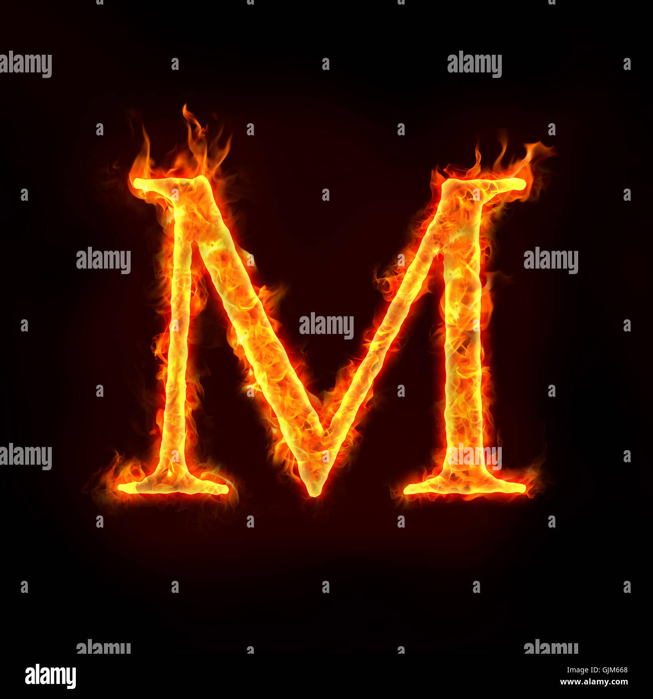 fire alphabets, M Stock Photo - Alamy