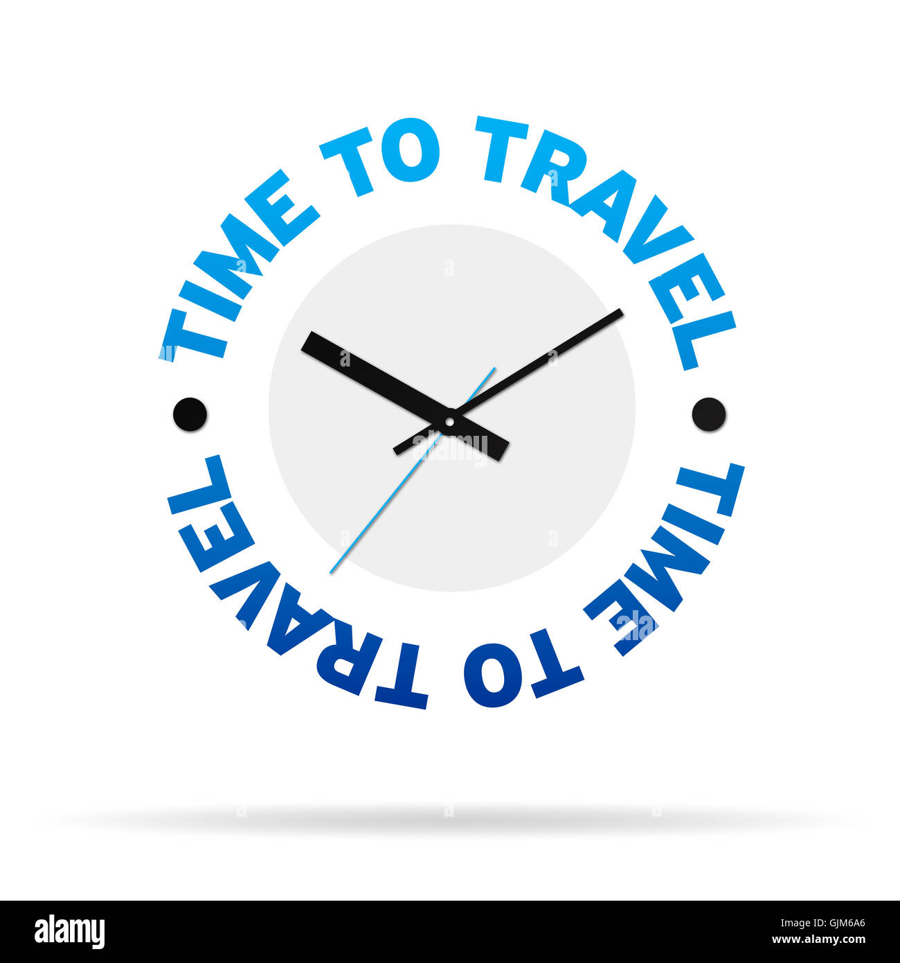 Time To Travel Clock Stock Photo - Alamy