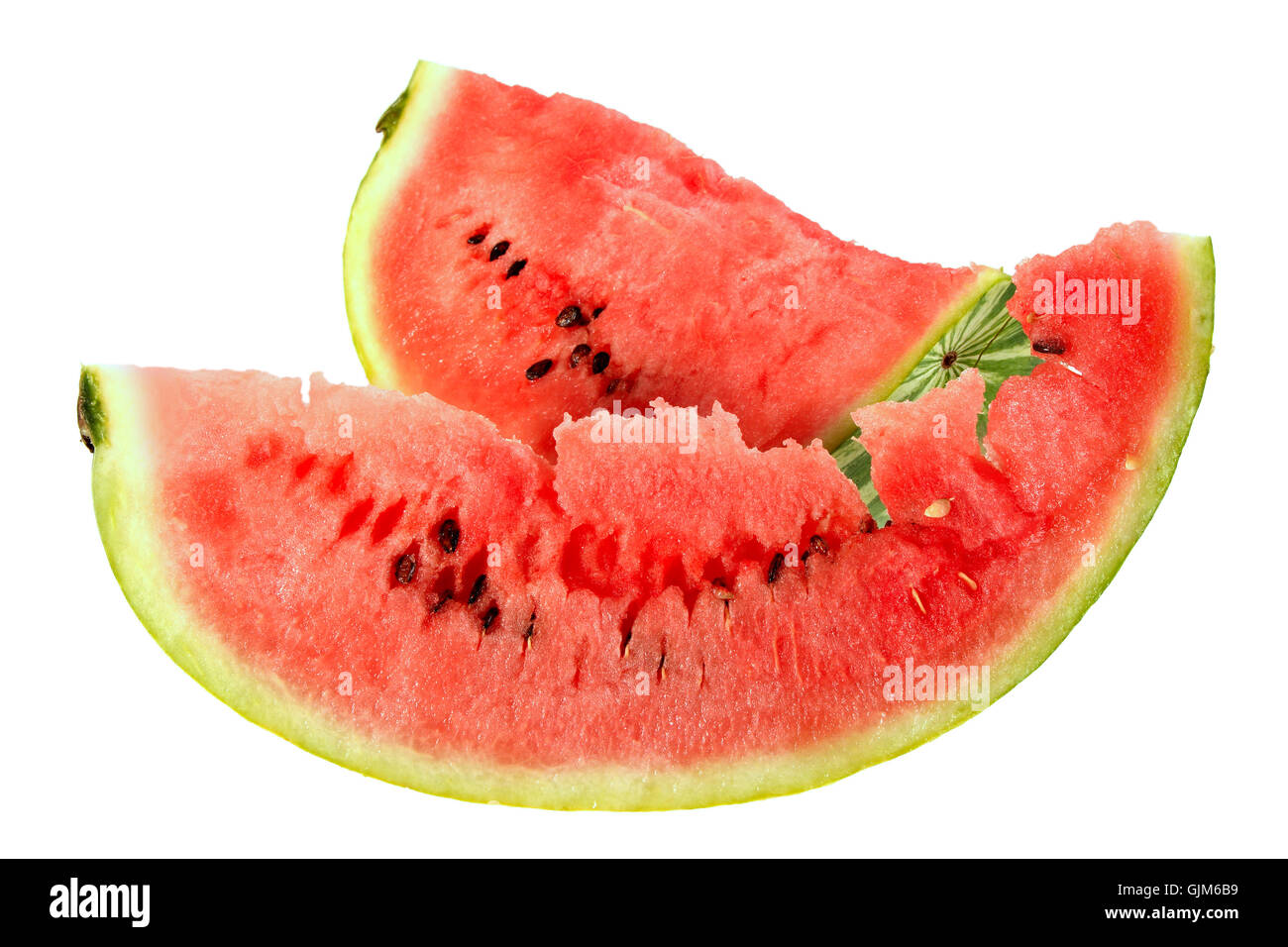Watermelon on red background Cut Out Stock Images & Pictures - Alamy