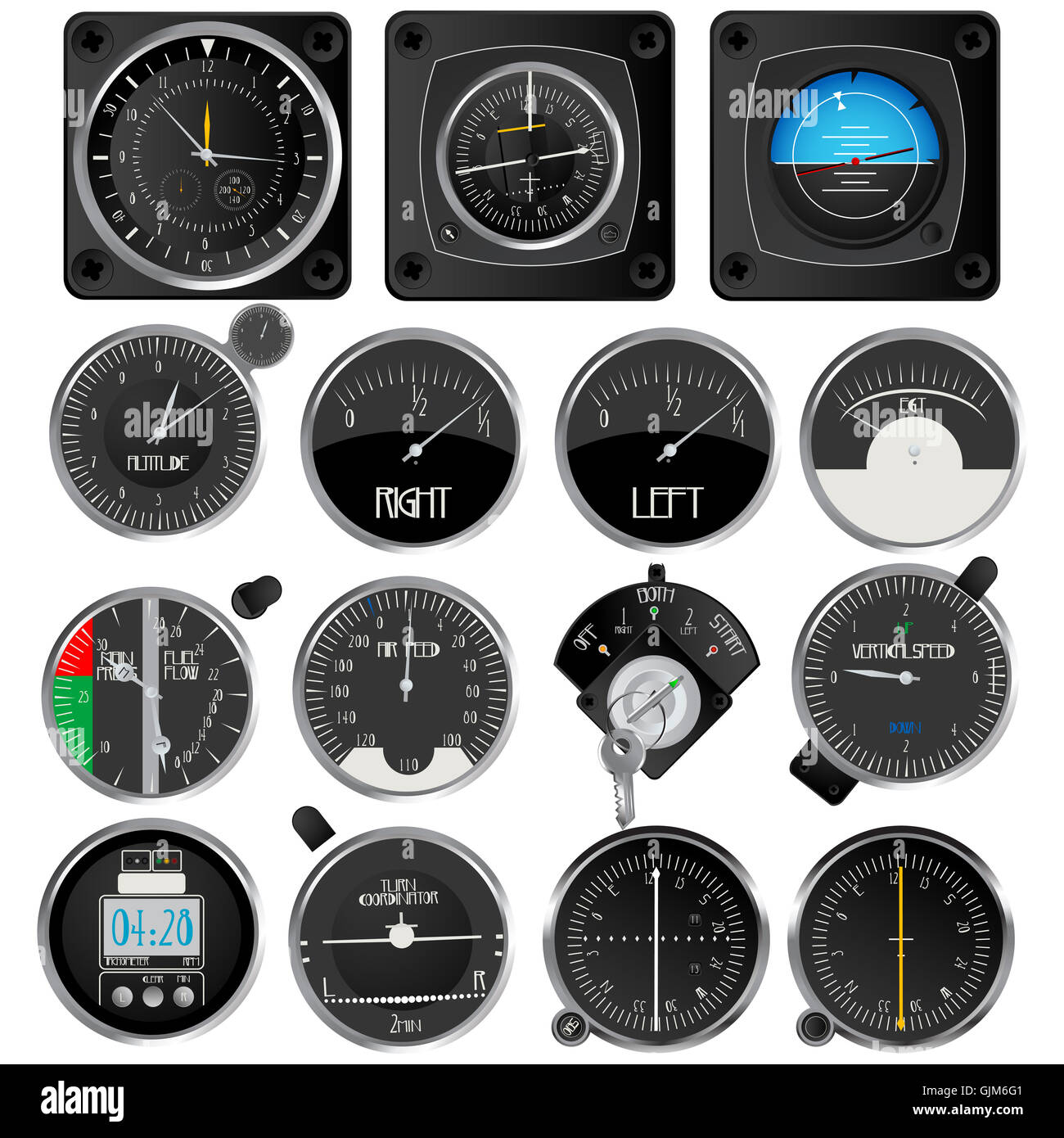 Aircraft instruments hi-res stock photography and images - Alamy