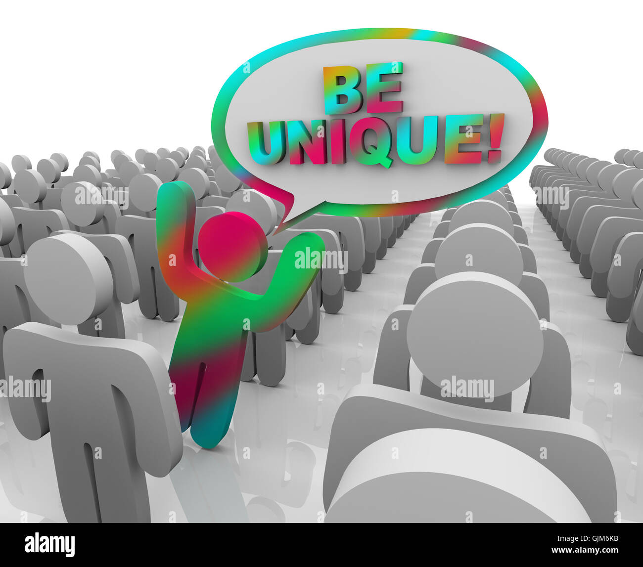 Unique Different Person Standing Out in a Crowd Stock Photo - Alamy