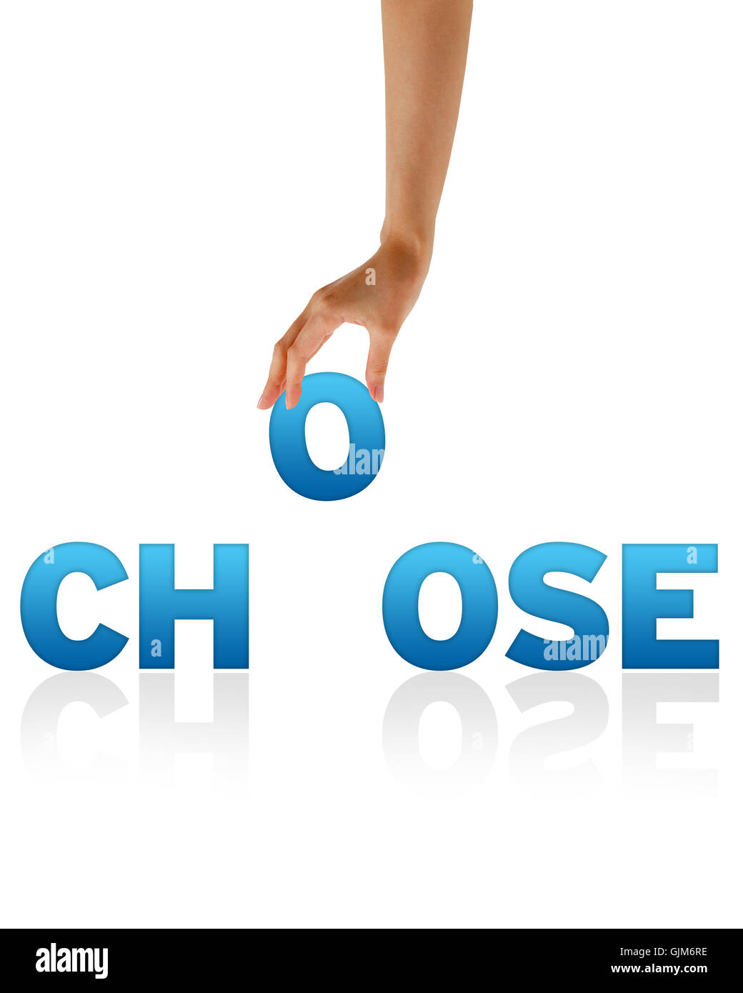 Hand holding O Stock Photo - Alamy