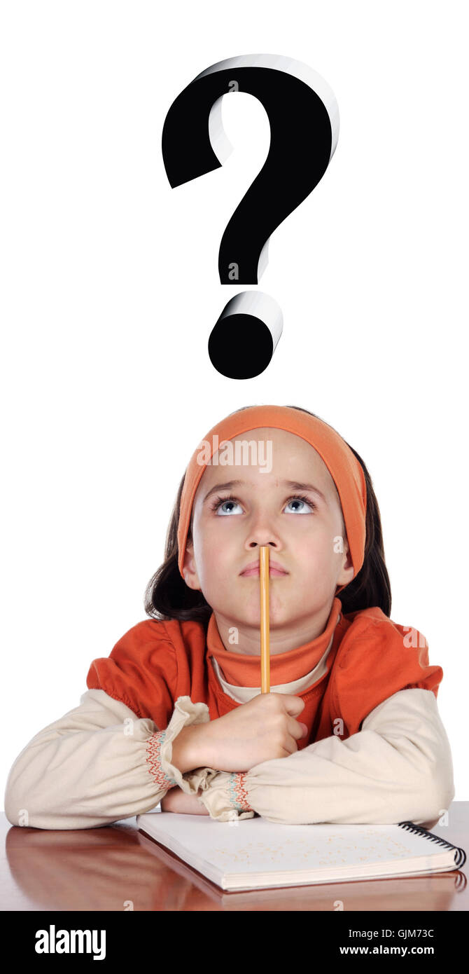 doubt thinking pictogram Stock Photo - Alamy