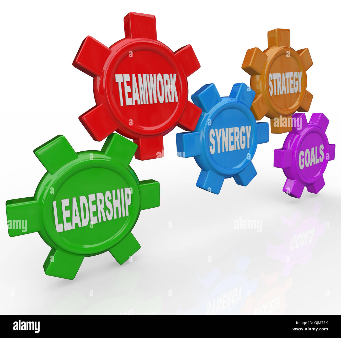 Gears - Leadership Teamwork Synergy Strategy Goals Stock Photo ...
