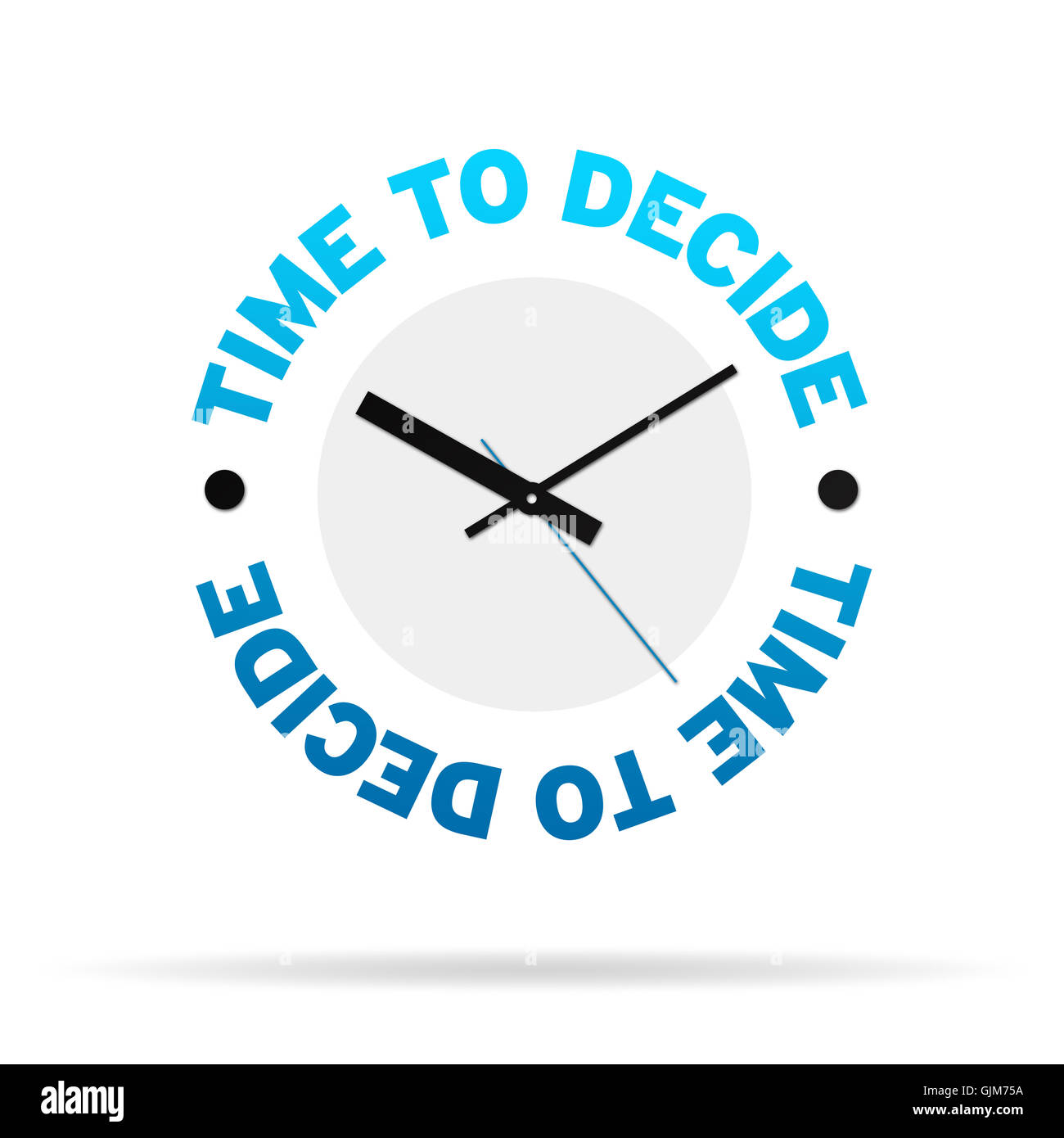 Time To Decide Clock Stock Photo - Alamy