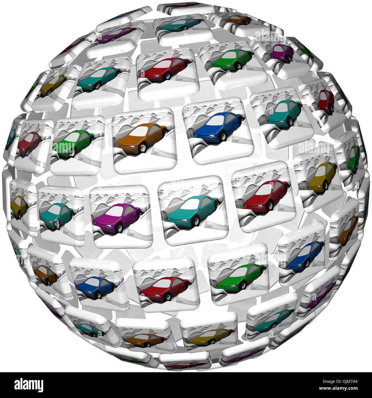 Many Different Illustrated Cars Choices Variety Selection Stock Photo ...