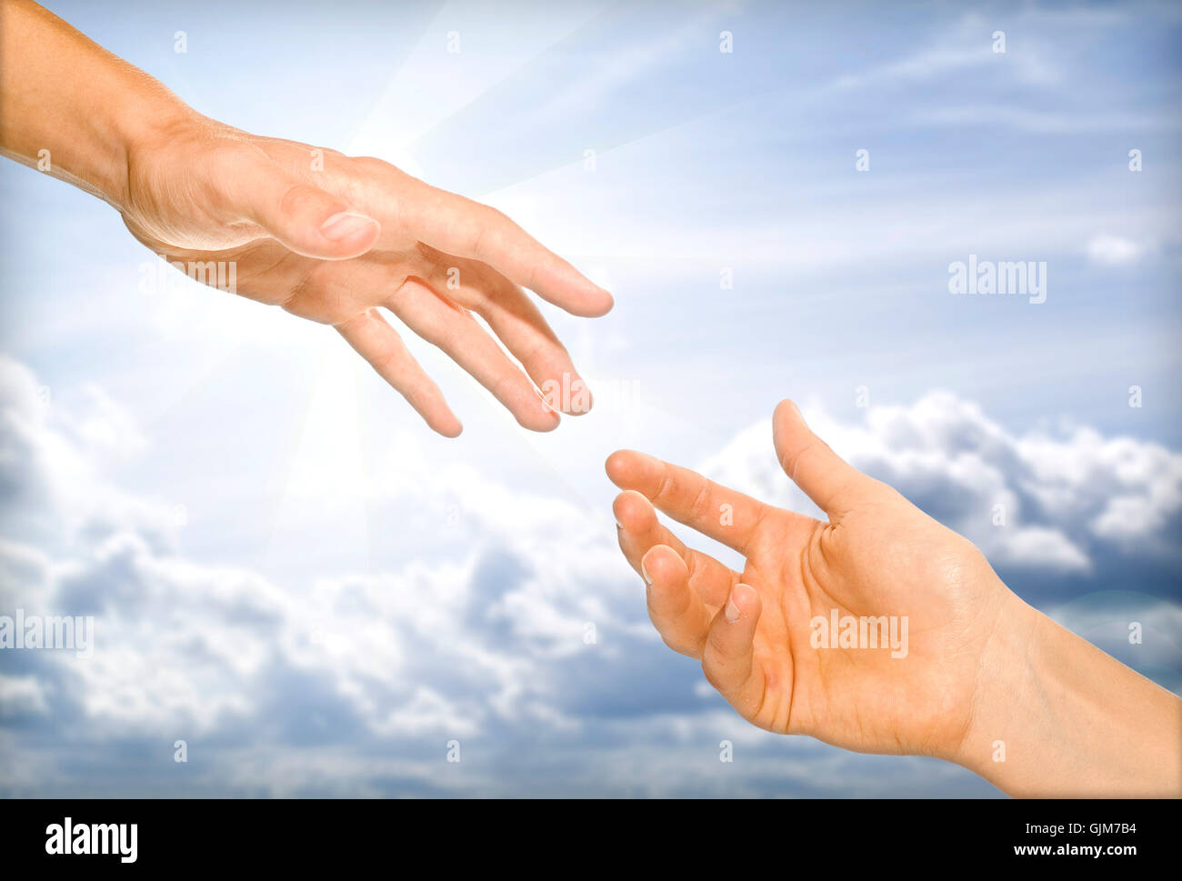 Helping hands of god hi-res stock photography and images - Alamy