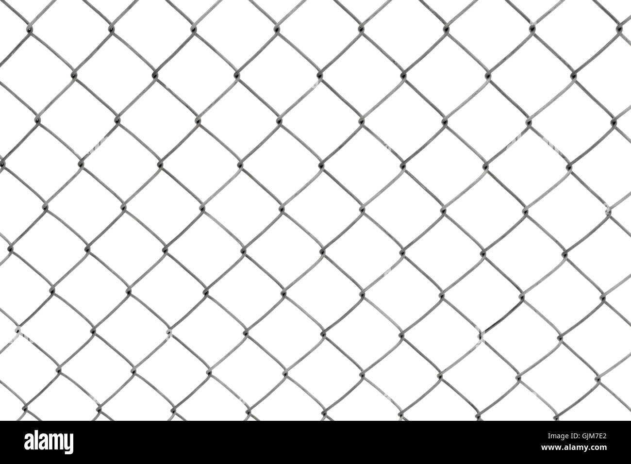Chain-link fence isolated on white Stock Photo - Alamy